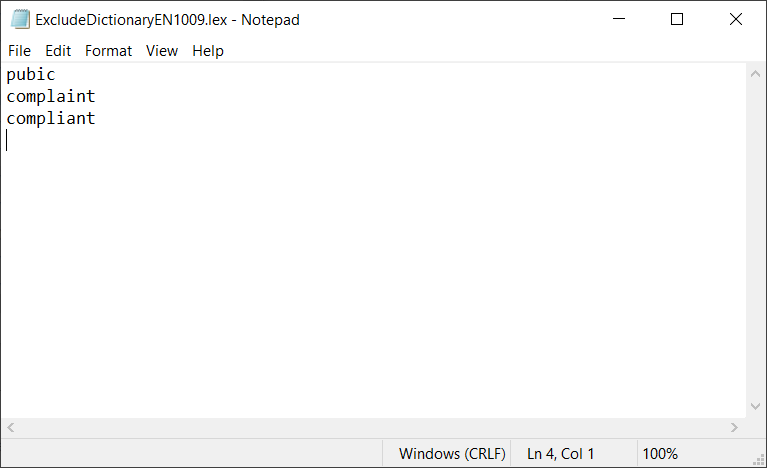 Exclusion Dictionary :: AER Style Guide